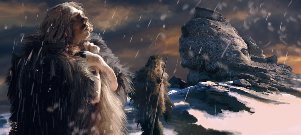 Snow Sphinx ilustratie de Viktor Deak - Fine Society