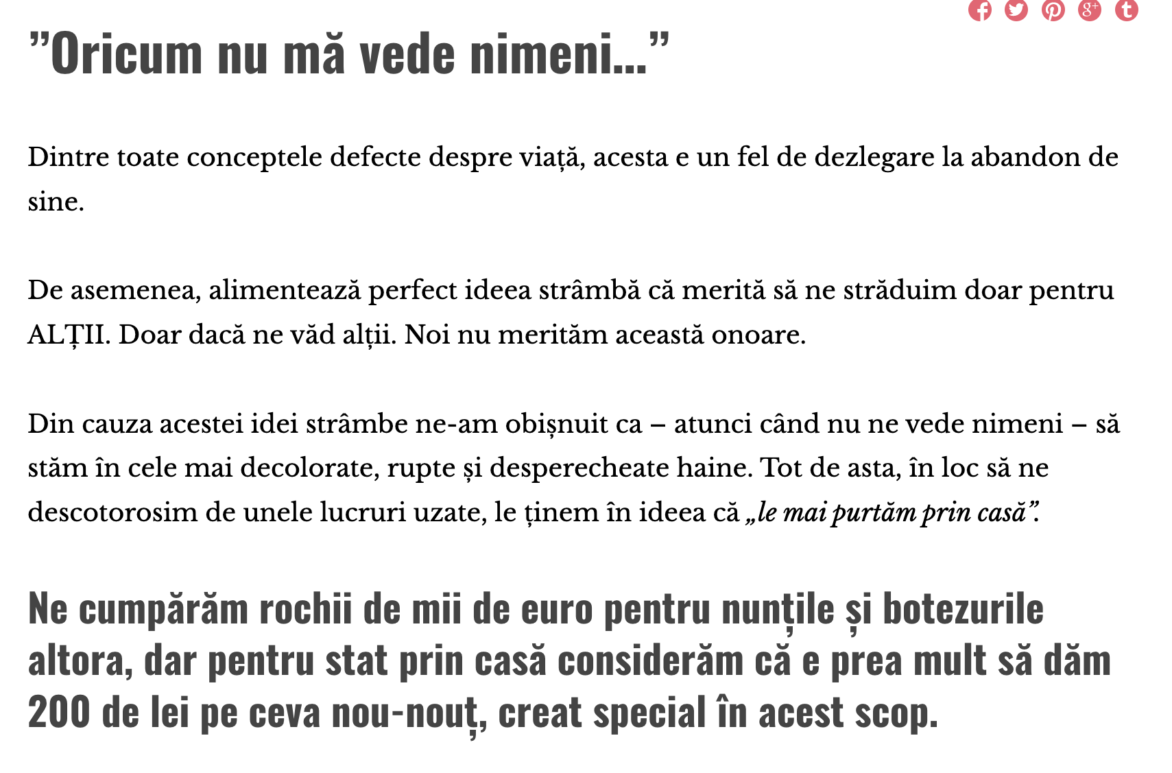 Suntem ceea ce facem, spunem și gândim când nu ne vede nimeni - Fine ...